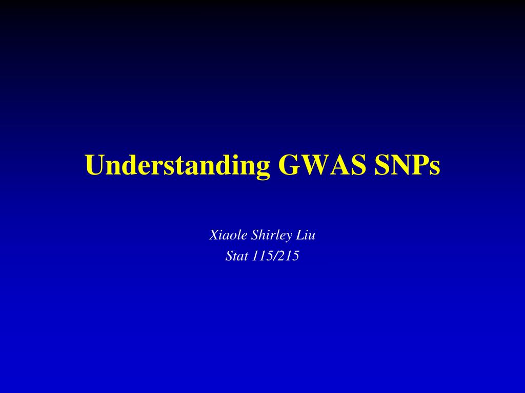 PPT - Understanding GWAS SNPs PowerPoint Presentation, free download ...