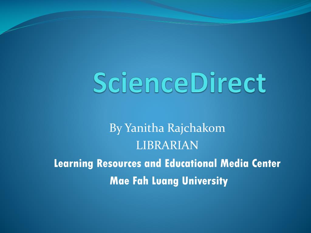 PPT - ScienceDirect PowerPoint Presentation, free download - ID:4626884