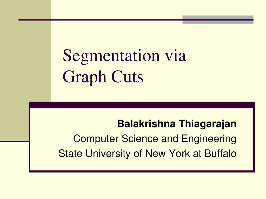 PPT - Segmentation via Graph Cuts PowerPoint Presentation, free ...