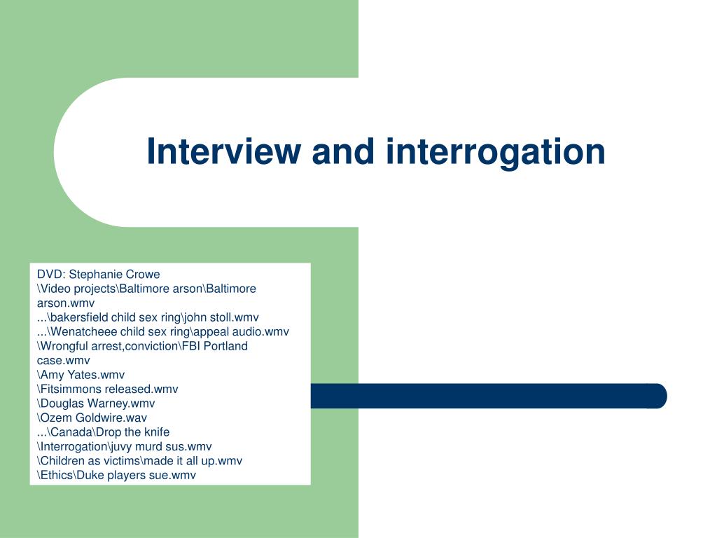 Ppt Interview And Interrogation Powerpoint Presentation Free