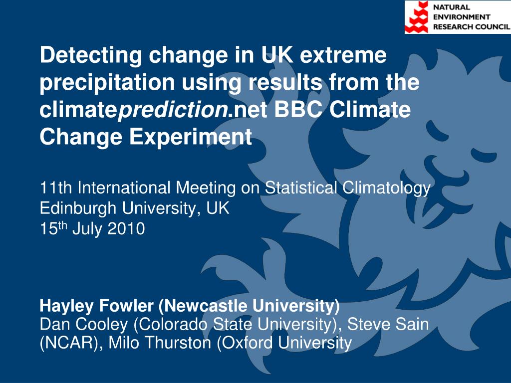 PPT - Hayley Fowler (Newcastle University) PowerPoint Presentation ...