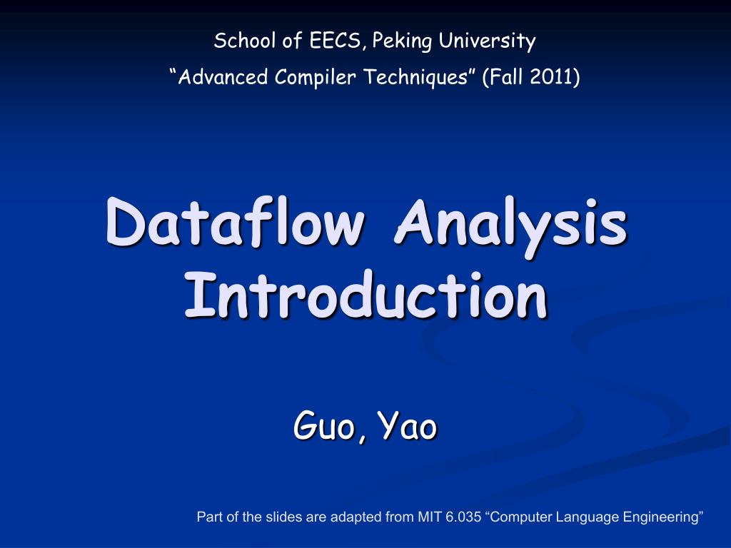 PPT - Dataflow Analysis Introduction PowerPoint Presentation, free ...