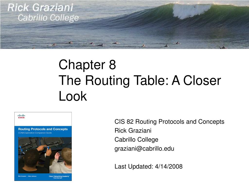 PPT - Chapter 8 The Routing Table: A Closer Look PowerPoint ...