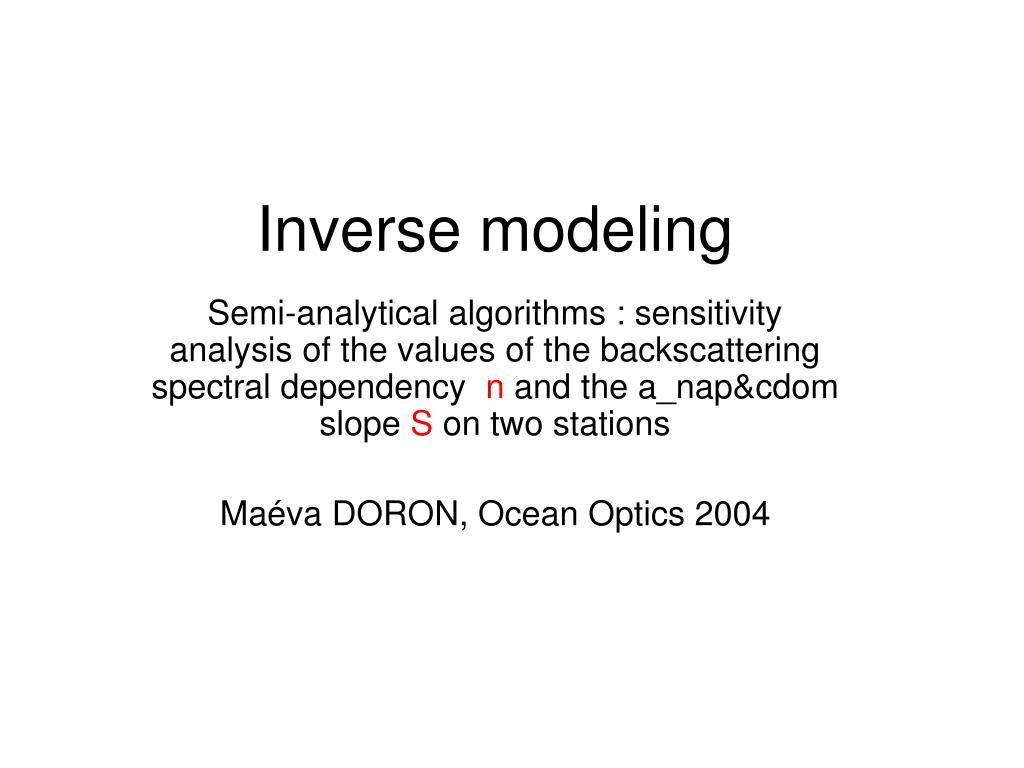 PPT - Inverse modeling PowerPoint Presentation, free download - ID:4633676