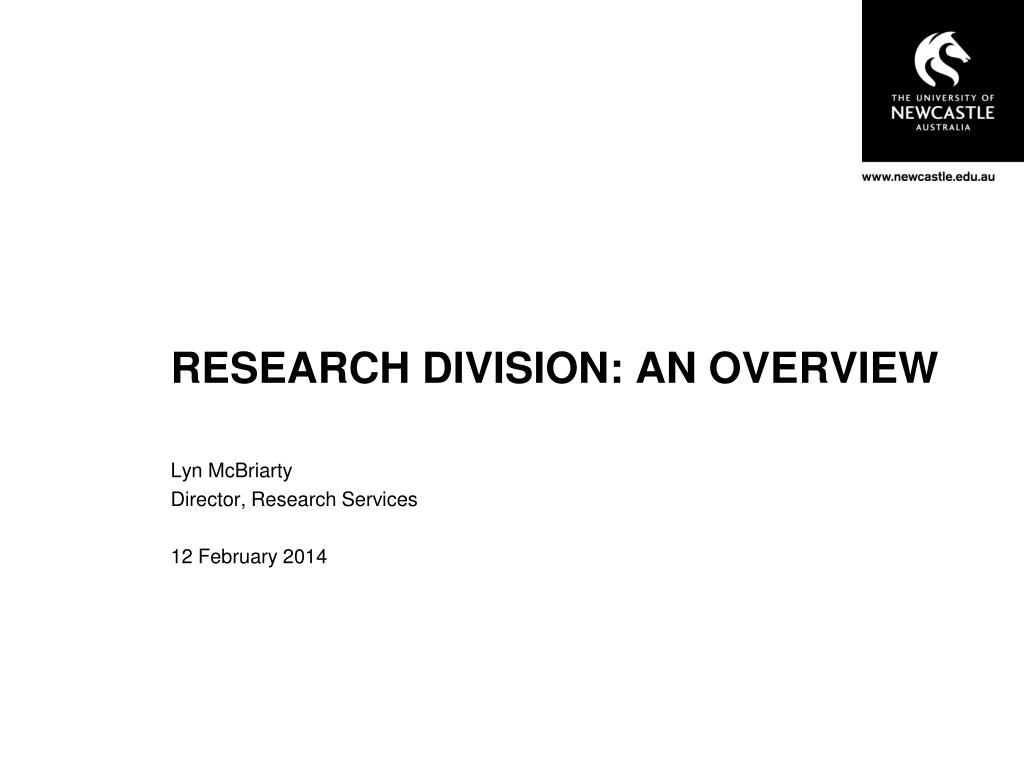 PPT - RESEARCH DIVISION: AN OVERVIEW PowerPoint Presentation, free ...