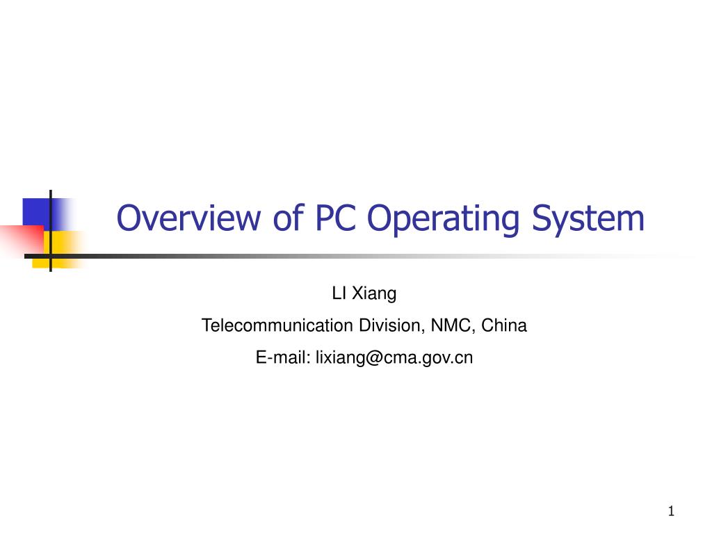 PPT - Overview of PC Operating System PowerPoint Presentation, free ...