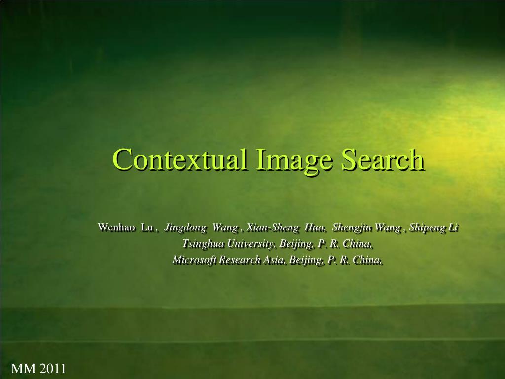 PPT - Contextual Image Search PowerPoint Presentation, free download ...