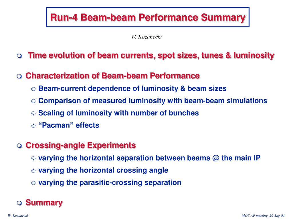 PPT - Run-4 Beam-beam Performance Summary PowerPoint Presentation, free ...