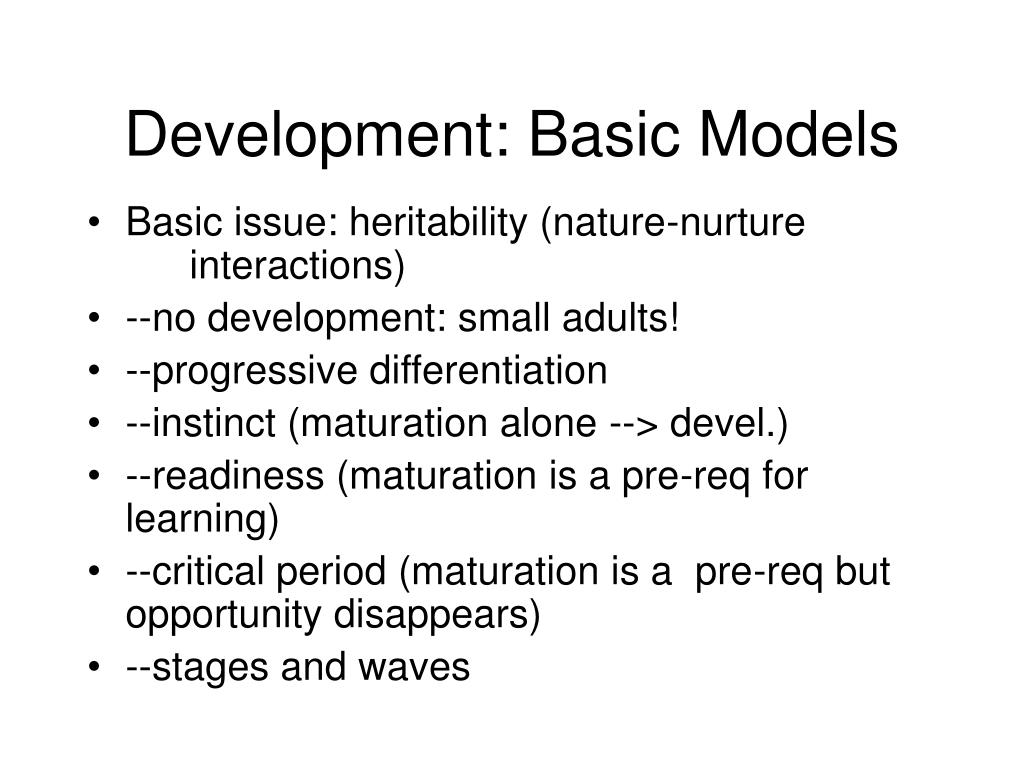PPT - Development: Basic Models PowerPoint Presentation, free download ...