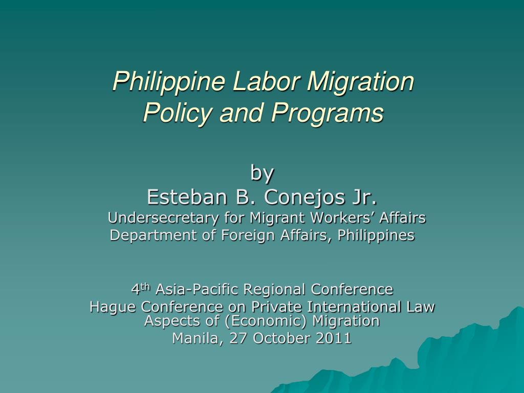 PPT - Philippine Labor Migration Policy and Programs PowerPoint ...