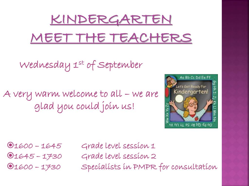 PPT - Kindergarten Meet the Teachers PowerPoint Presentation, free ...