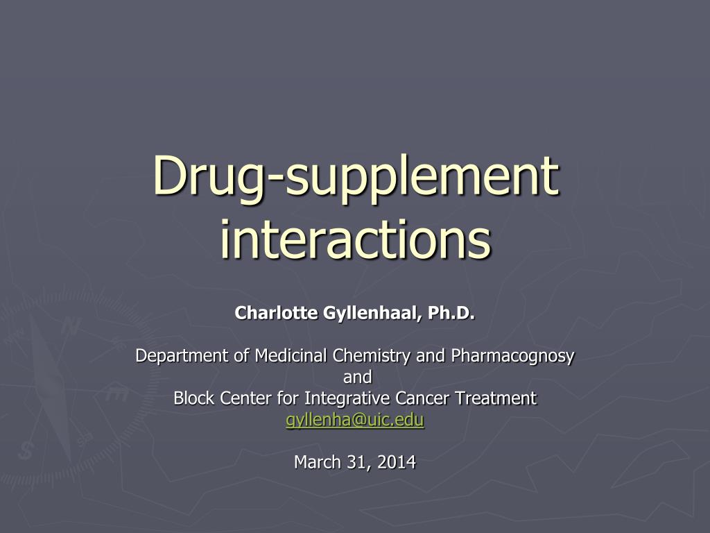 PPT - Drug-supplement interactions PowerPoint Presentation, free ...