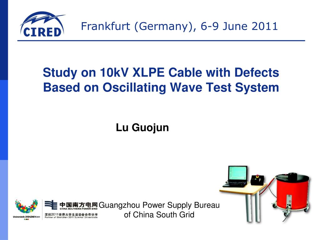 PPT - Study on 10kV XLPE Cable with Defects Based on Oscillating Wave ...