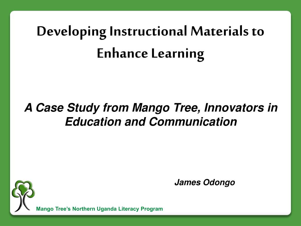 PPT - Developing Instructional Materials to Enhance Learning PowerPoint ...