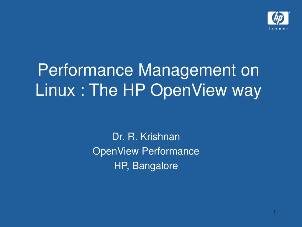 PPT - Performance Management on Linux : The HP OpenView way PowerPoint ...