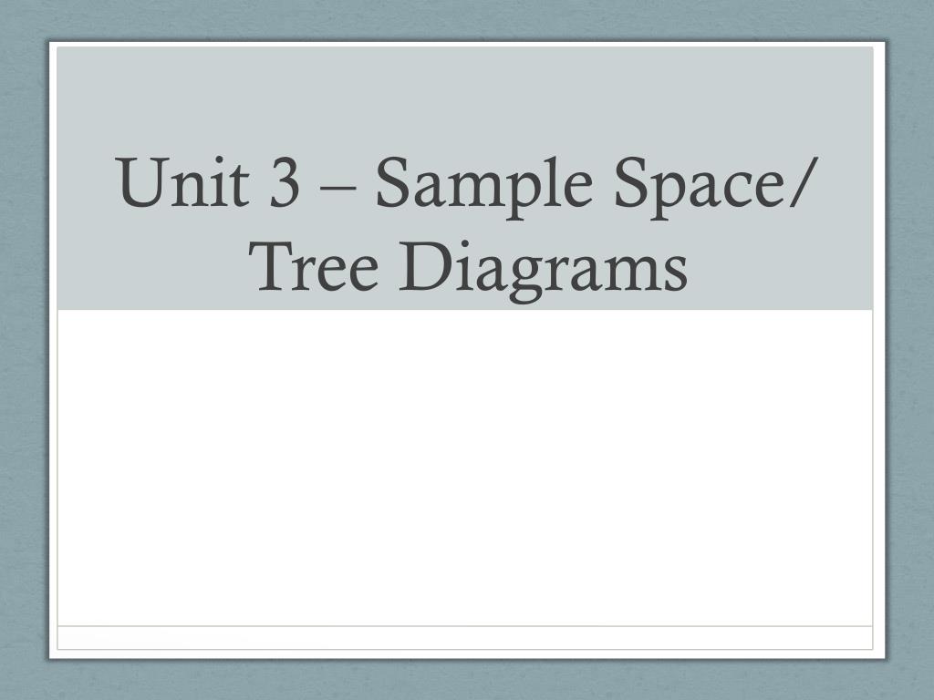 PPT - Unit 3 – Sample Space/ Tree Diagrams PowerPoint Presentation ...