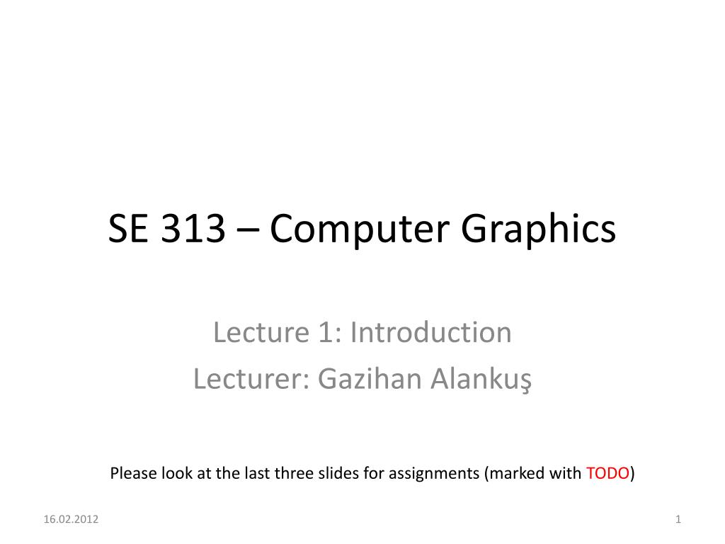 PPT - SE 313 – Computer Graphics PowerPoint Presentation, free download ...