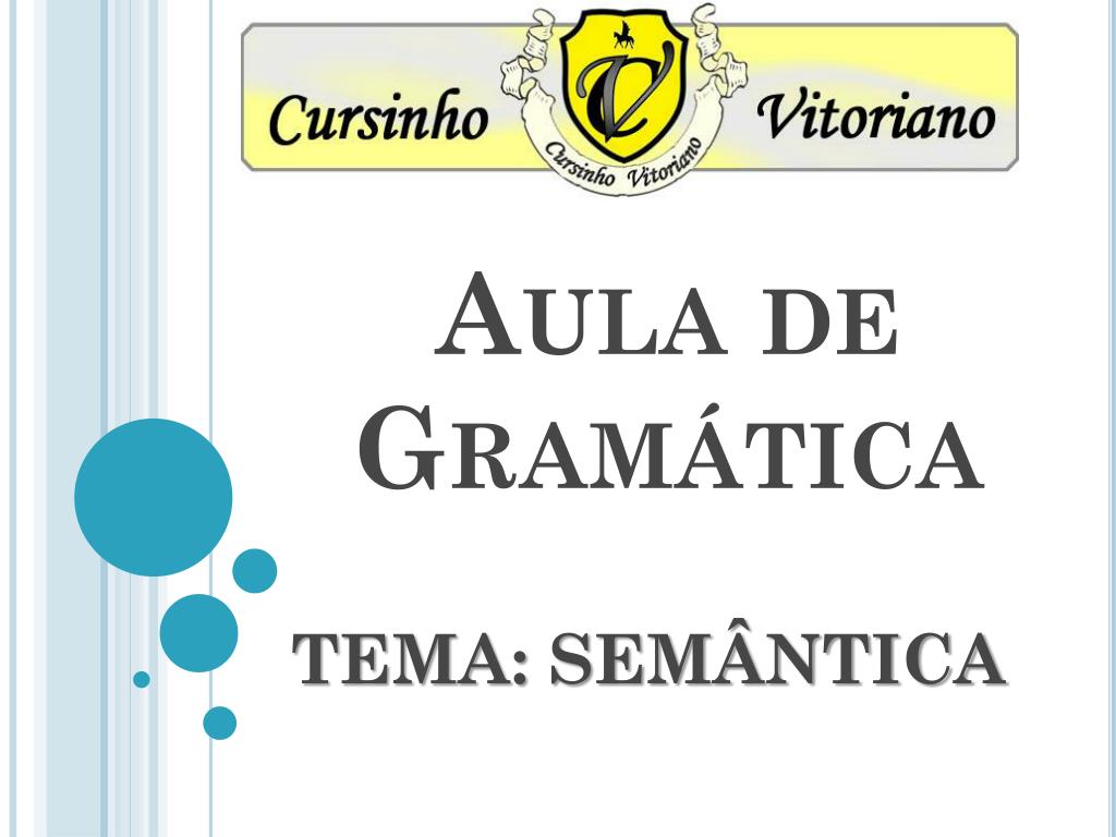 PPT - Aula de Gramática PowerPoint Presentation, free download - ID:4660655