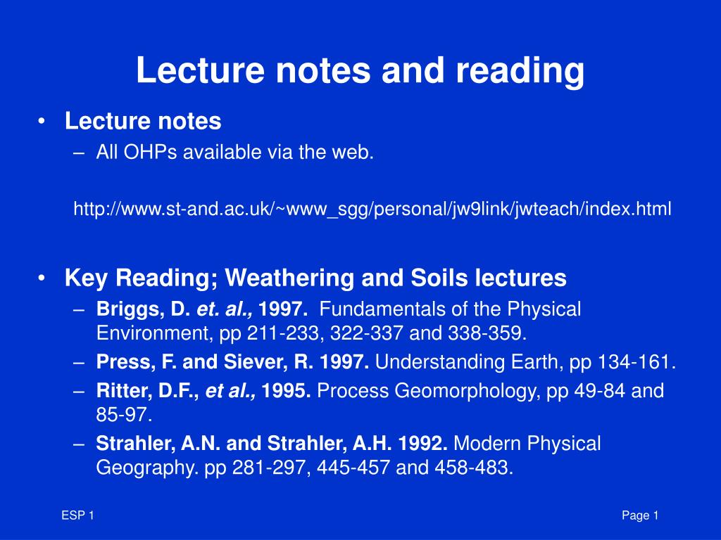 PPT - Lecture notes and reading PowerPoint Presentation, free download ...