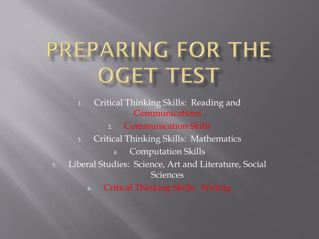 PPT - PREPARING FOR THE OGET TEST PowerPoint Presentation, free ...