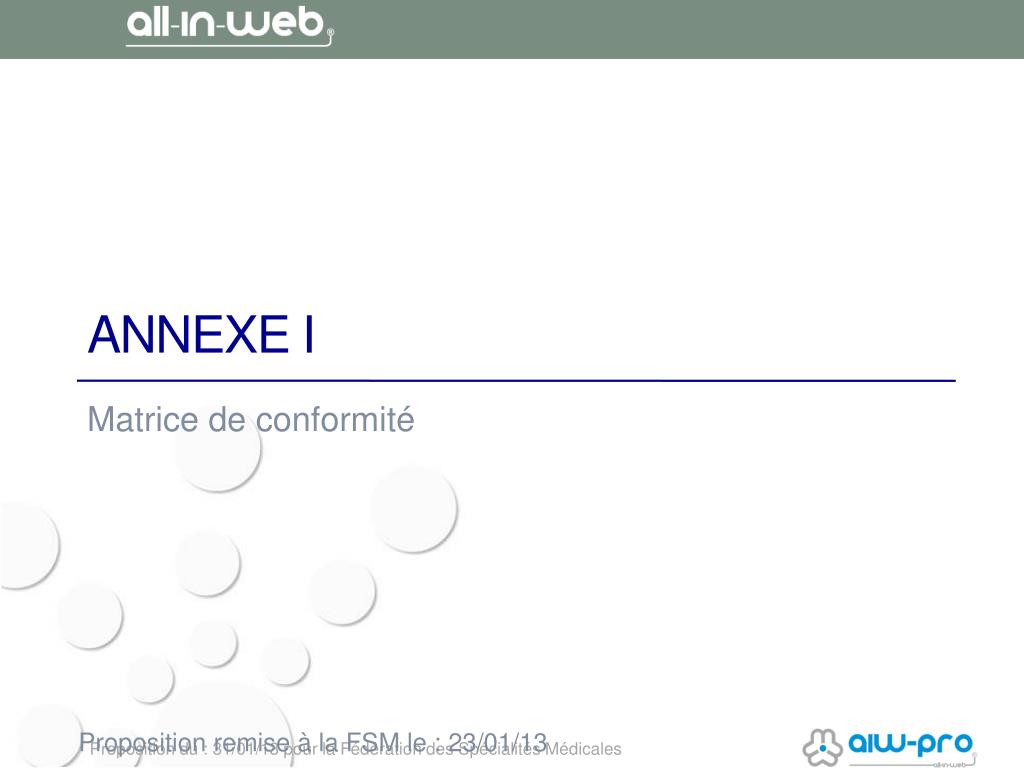 PPT - ANNEXE I PowerPoint Presentation, free download - ID:4670328