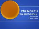 PPT - Introduction to Forensic Science PowerPoint Presentation, free ...
