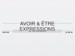 PPT - Les expressions avec avoir PowerPoint Presentation, free download ...