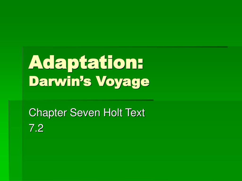PPT - Adaptation: Darwin’s Voyage PowerPoint Presentation, free ...