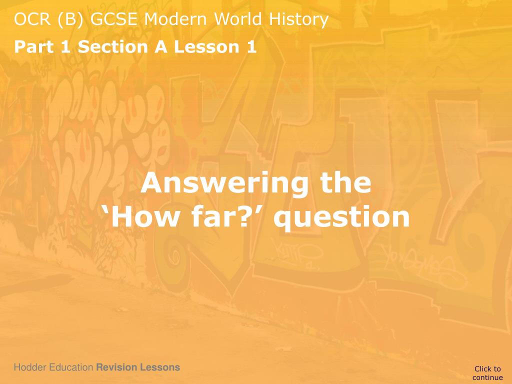 PPT - Answering the ‘How far?’ question PowerPoint Presentation, free ...