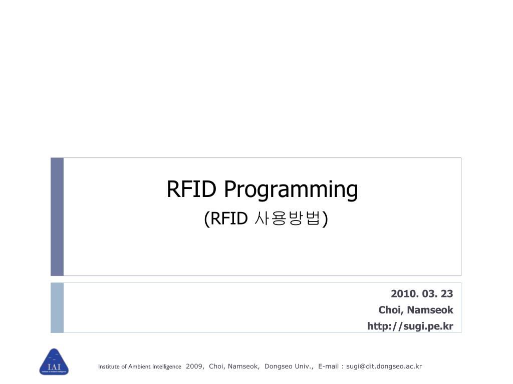 PPT - RFID Programming (RFID 사용방법 ) PowerPoint Presentation, free ...