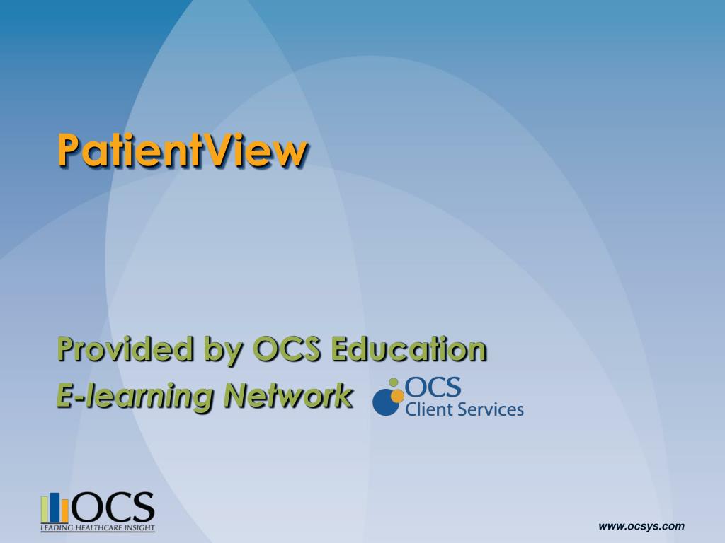 PPT - PatientView PowerPoint Presentation, free download - ID:4674117