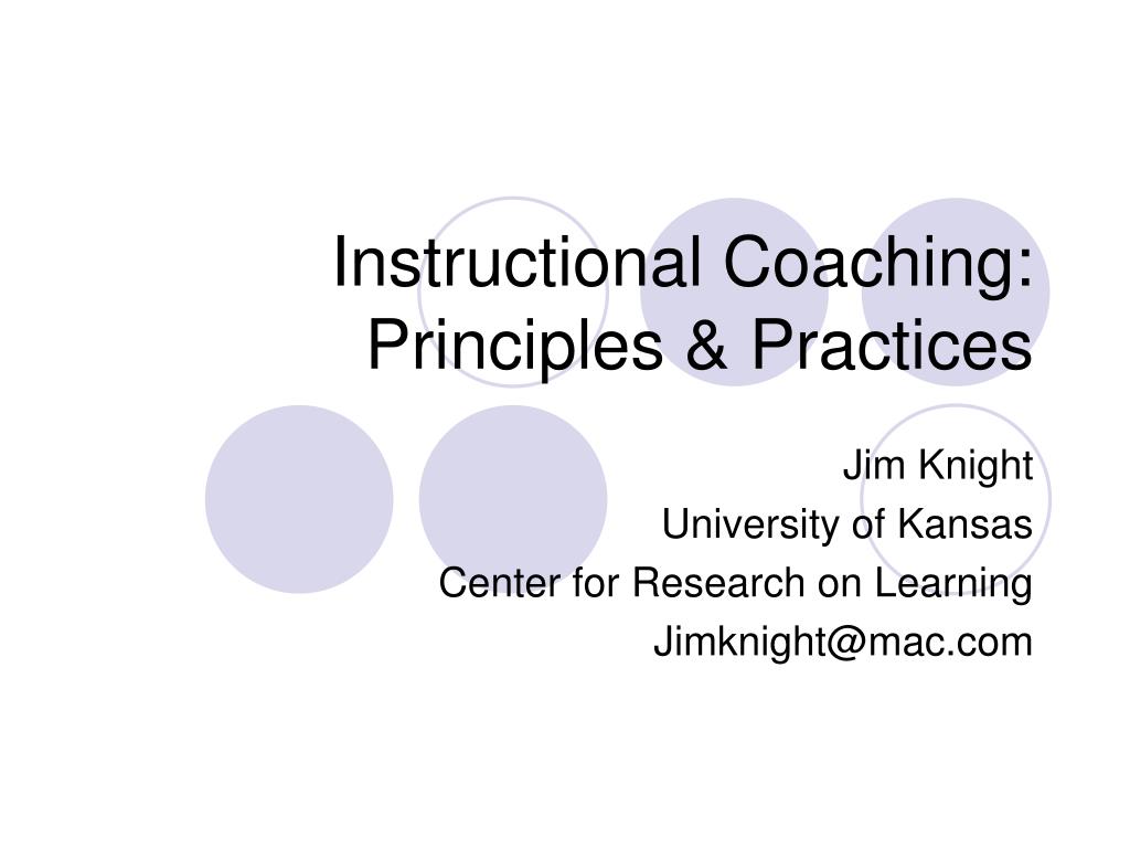 PPT - Instructional Coaching: Principles & Practices PowerPoint ...