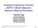 PPT - Decision making by AHP and ANP PowerPoint Presentation, free ...