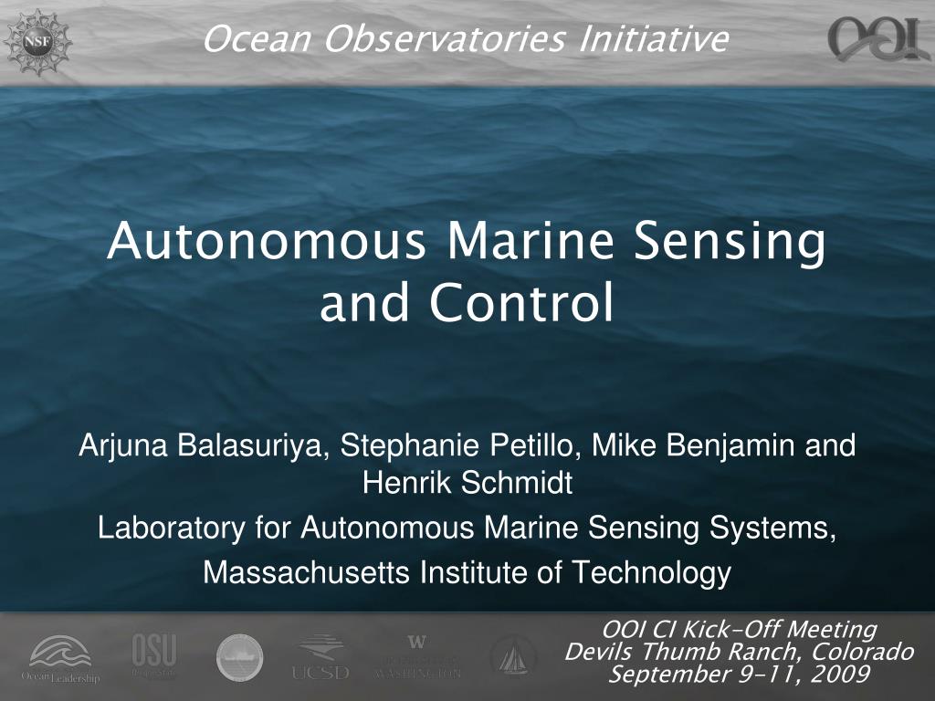 PPT - Autonomous Marine Sensing and Control PowerPoint Presentation ...