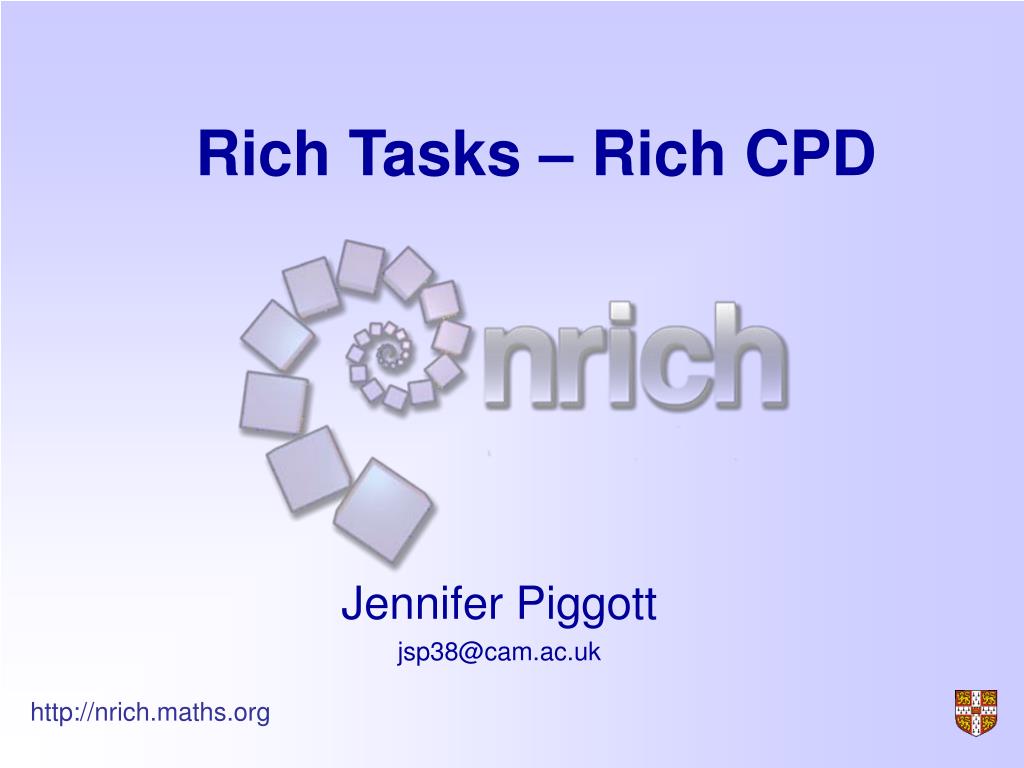 PPT - Rich Tasks – Rich CPD PowerPoint Presentation, free download - ID ...