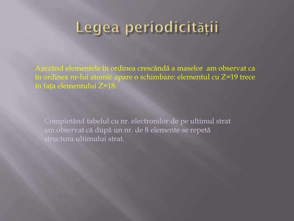 PPT - Legea periodicității PowerPoint Presentation, free download - ID ...