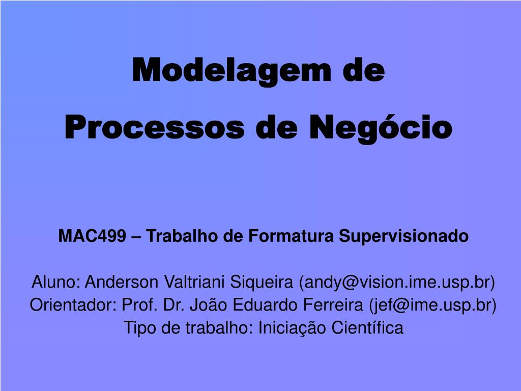 PPT - Modelagem de Processos de Negócio PowerPoint Presentation, free download - ID:4688235