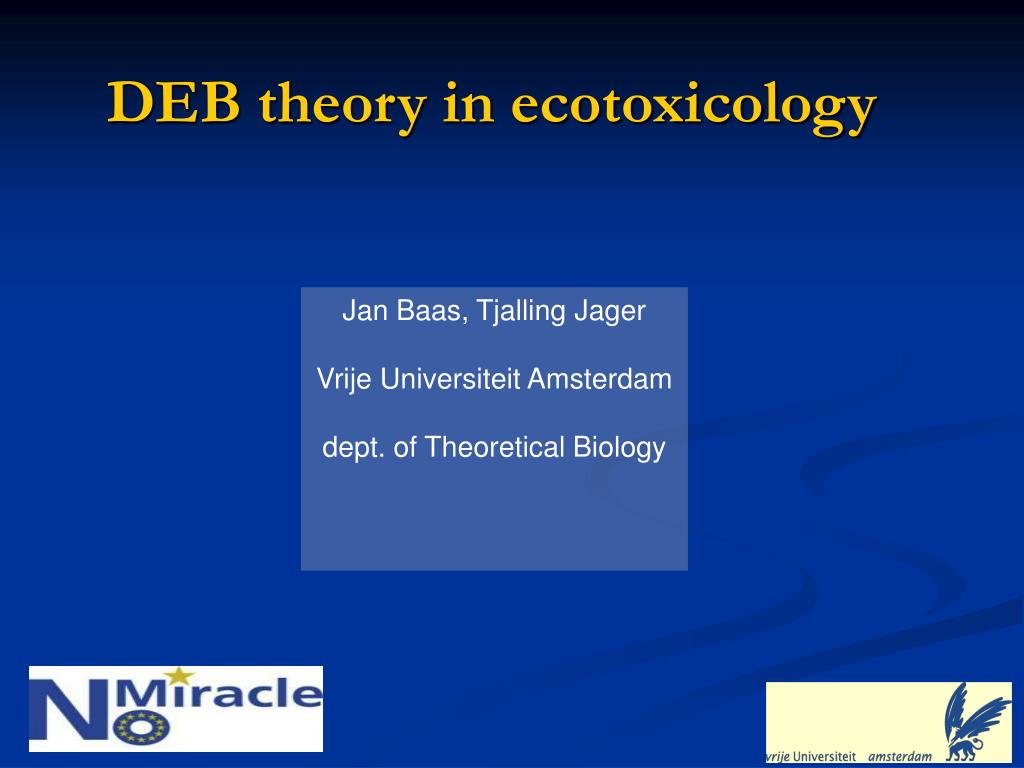 PPT - DEB theory in ecotoxicology PowerPoint Presentation, free ...