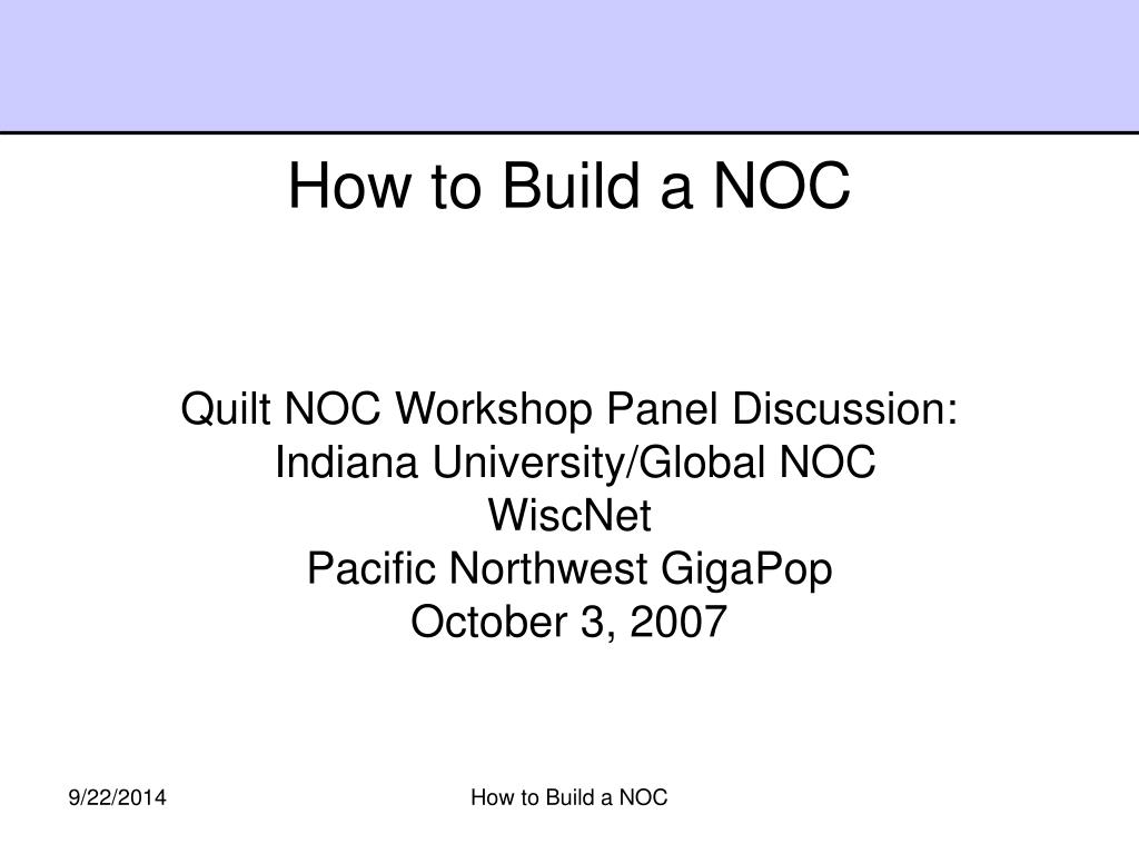 PPT - How to Build a NOC PowerPoint Presentation, free download - ID ...