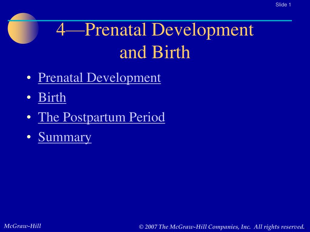 PPT - 4—Prenatal Development and Birth PowerPoint Presentation, free ...