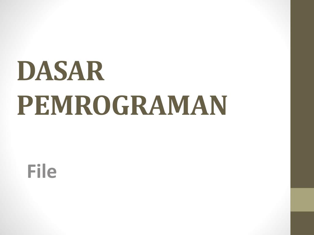 PPT - DASAR PEMROGRAMAN PowerPoint Presentation, free download - ID:4691677