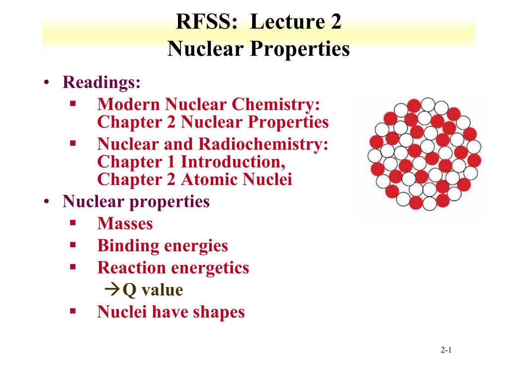 PPT - RFSS: Lecture 2 Nuclear Properties PowerPoint Presentation, free ...