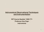 PPT - Astronomical Observational Techniques and Instrumentation ...