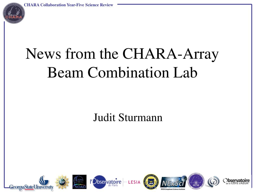 PPT - News from the CHARA-Array Beam Combination Lab PowerPoint ...