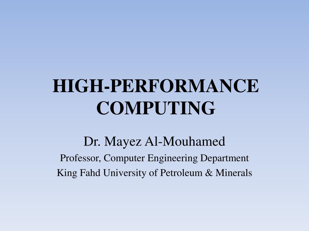 PPT - HIGH-PERFORMANCE COMPUTING PowerPoint Presentation, free download ...