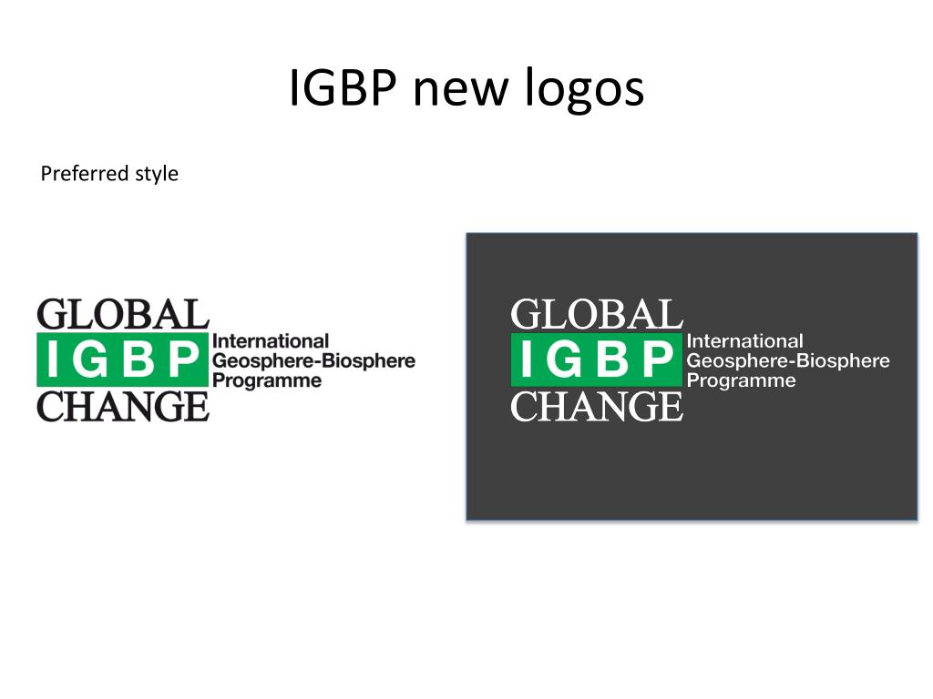 PPT - IGBP new logos PowerPoint Presentation, free download - ID:4698213