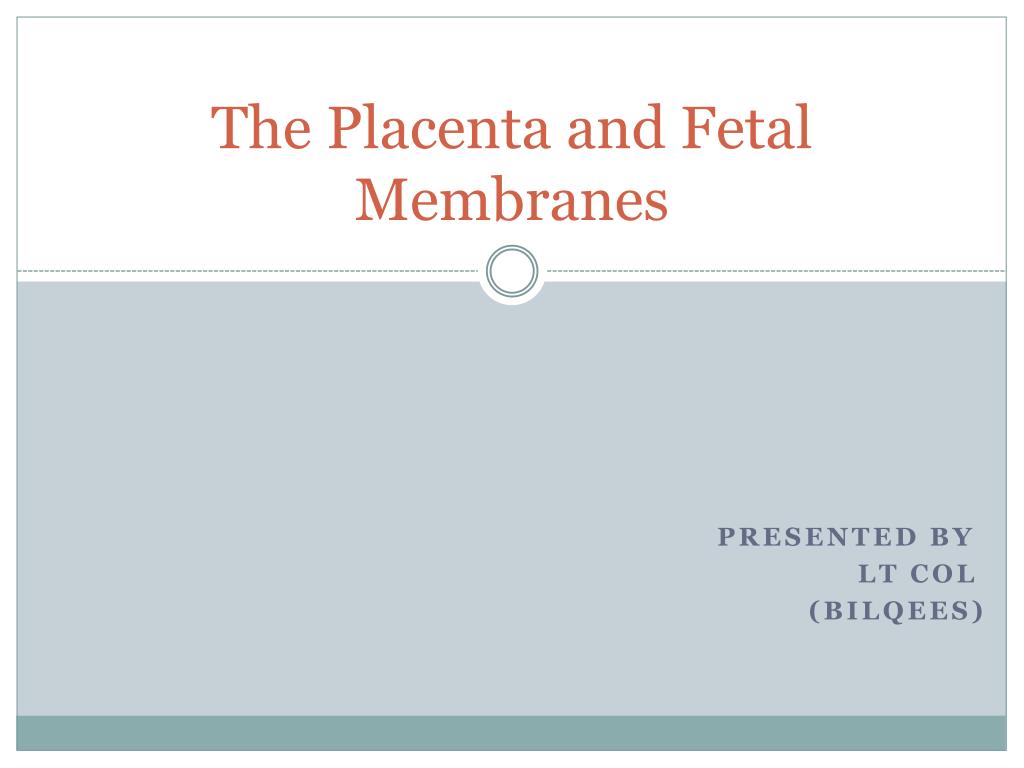 PPT - The Placenta and Fetal Membranes PowerPoint Presentation, free ...