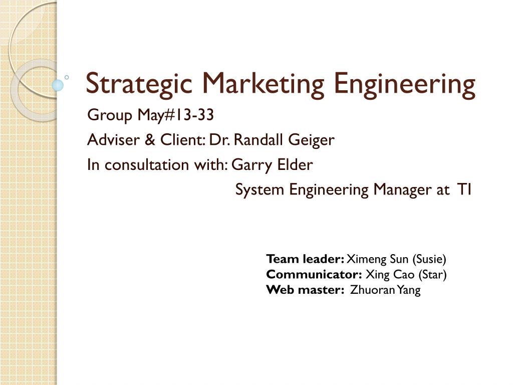 PPT - Strategic Marketing Engineering PowerPoint Presentation, free ...