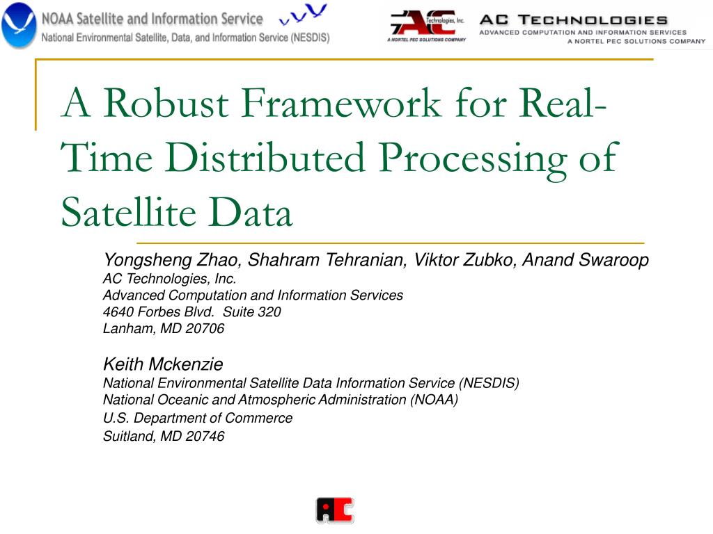 PPT - A Robust Framework for Real-Time Distributed Processing of ...