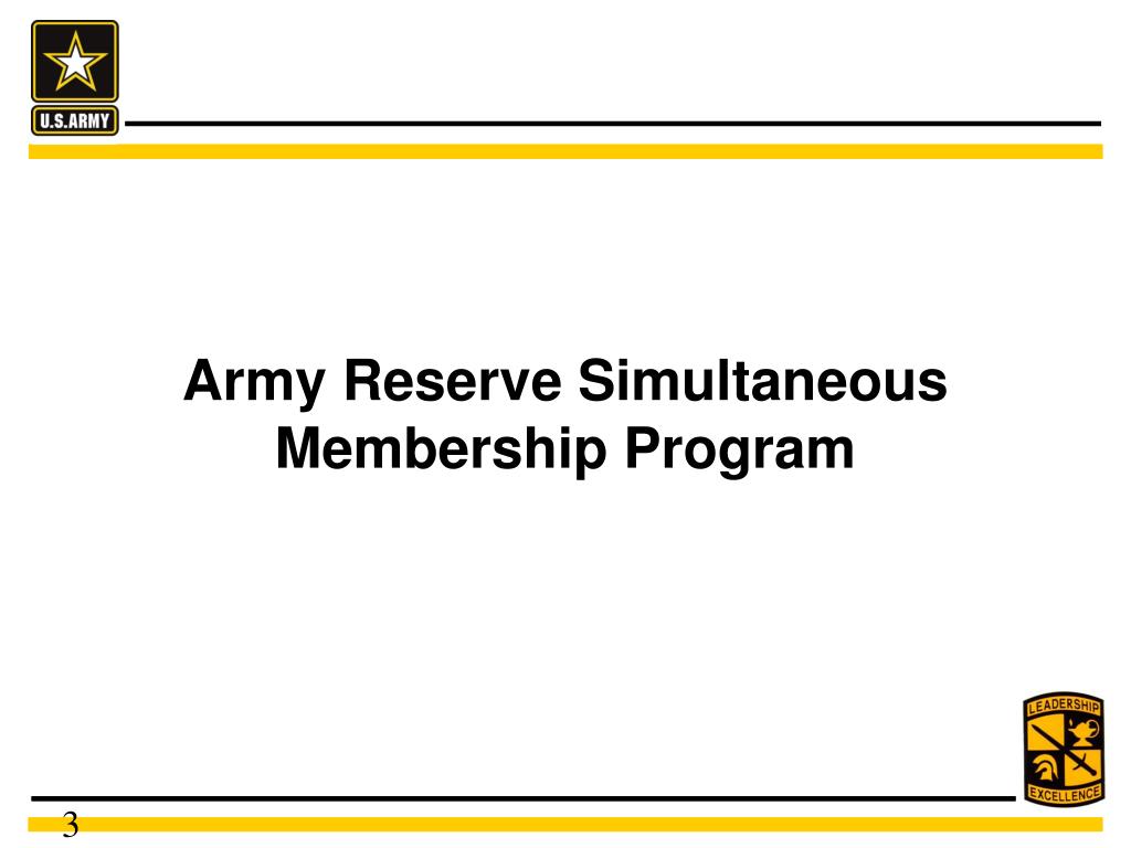 PPT - Army Reserve Simultaneous Membership Program PowerPoint ...